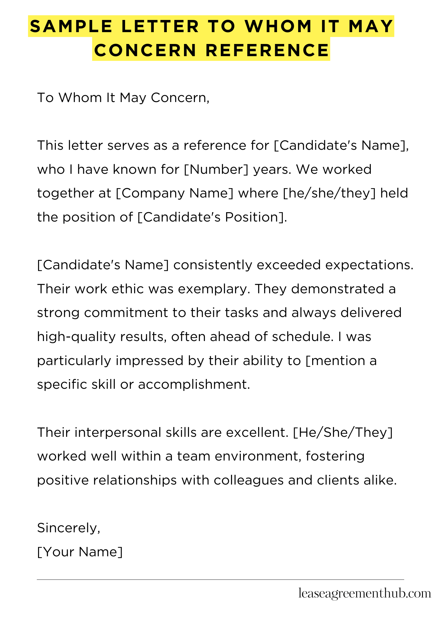 Sample Letter To Whom It May Concern Reference Sample Letter To Whom It May Concern Reference